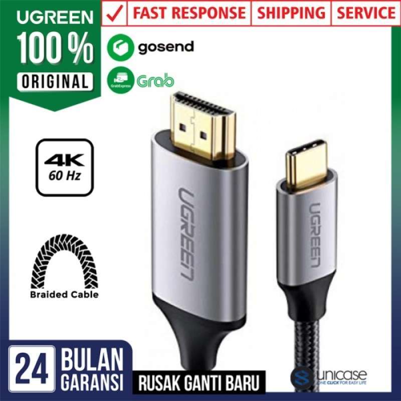 Promo Cable Usb C To Hdmi 4k / 2k Uhd Ugreen Braided Nylon Hdmi Hdtv ...