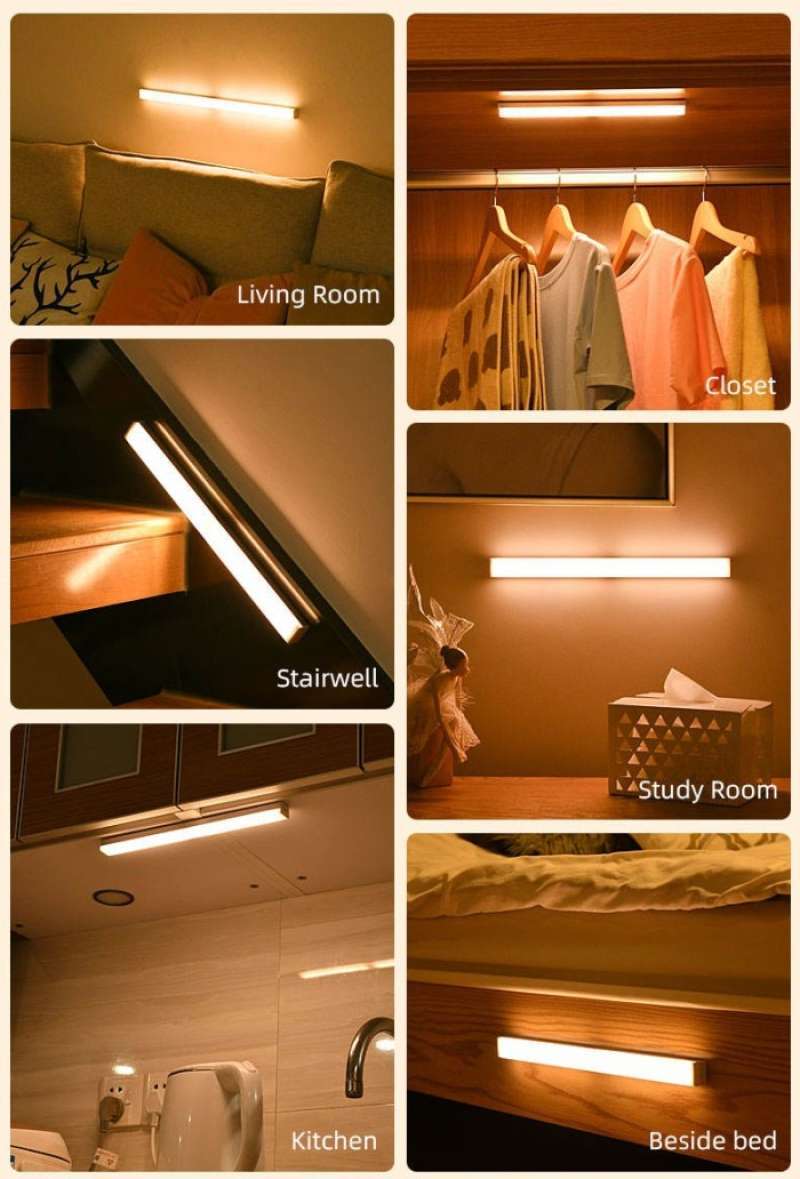 Promo Lampu Sensor Gerak Led Tempel Magnetic Lampu Baca Dapur Lemari ...