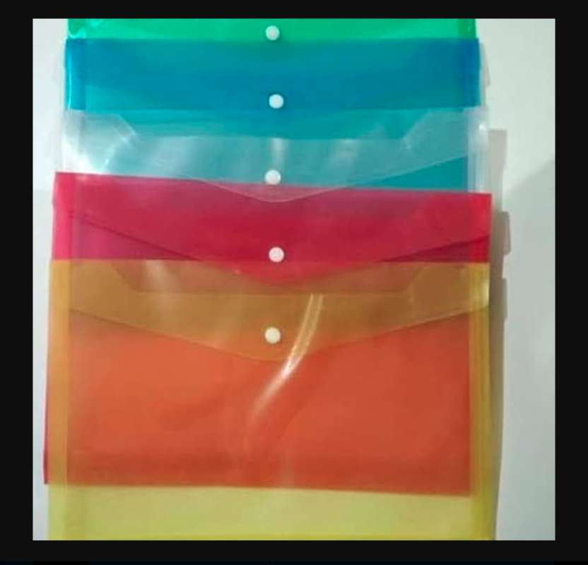 Jual Map Plastik Kancing Folio F4 ( Pack ) Di Seller Pawmaw Store ...