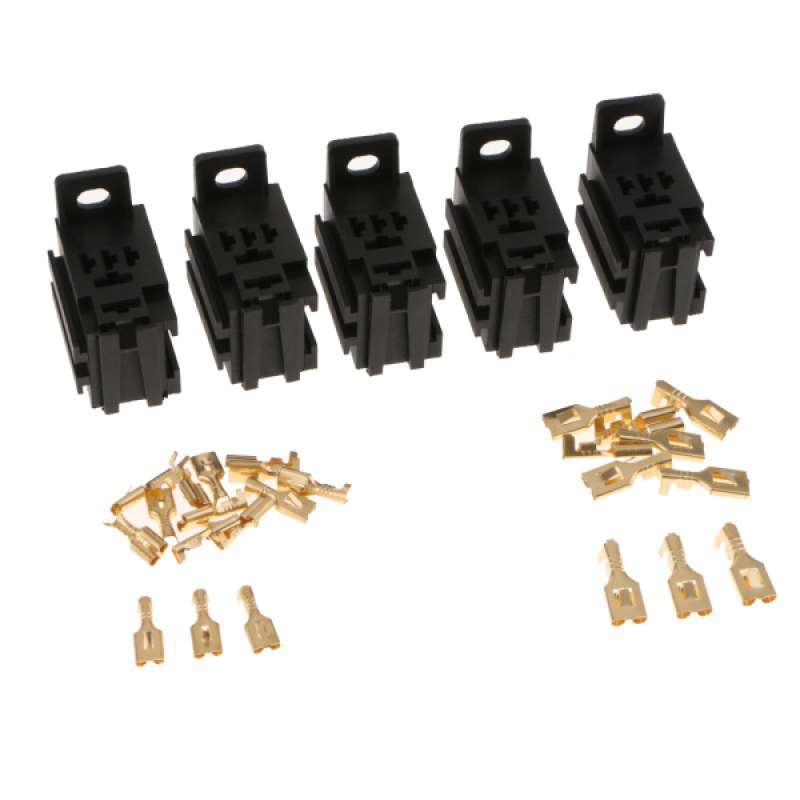 Jual Set of 5 Relay Connector Socket - 40A 5 Pin with Terminals for Car ...