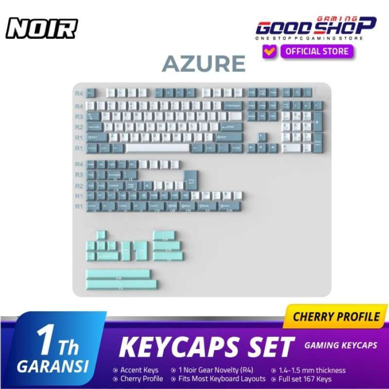 Promo Noir Keycaps Pbt Doubleshot Cherry Profile Keycaps Set - Warna ...