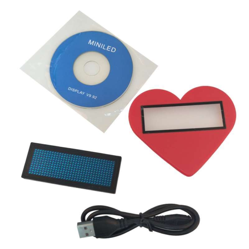 Jual LED Name Badge USB Programming Message/Name Tag for Hotel ...