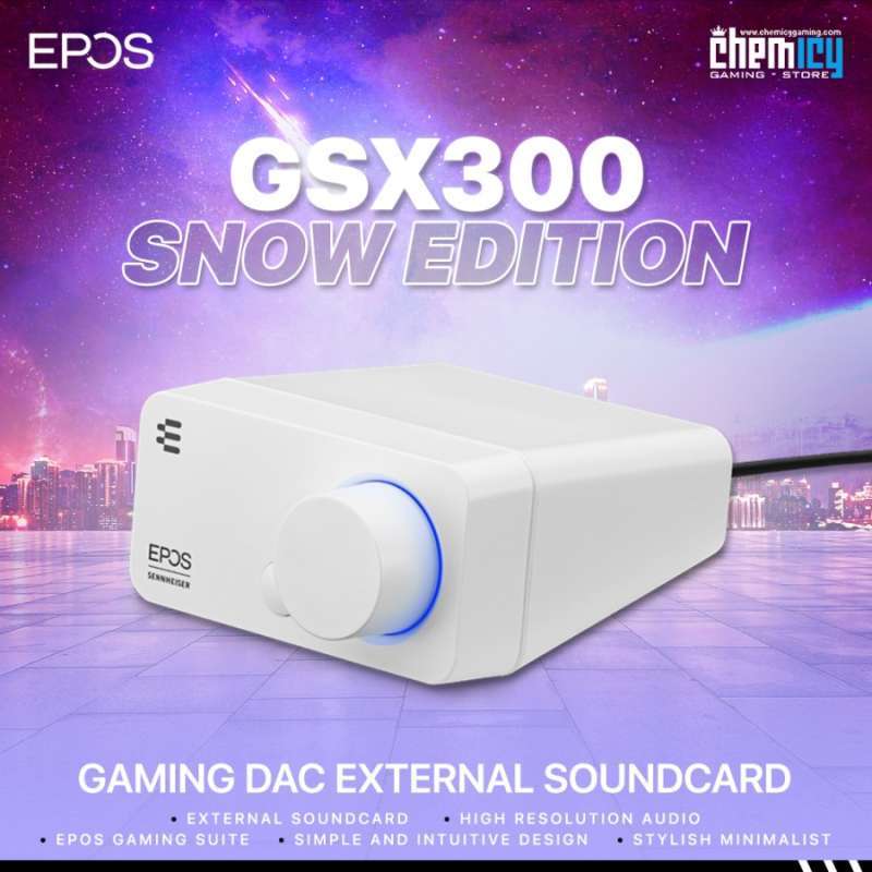 Jual Epos I Sennheiser Gsx 300 Snow Edition Gaming Dac External Sound ...