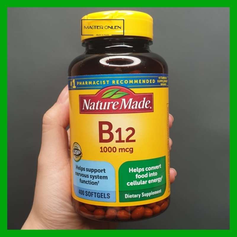 Jual NATURE MADE B12 1000 MCG 400 SOFTGELS VITAMIN B12 1000MCG USA di ...