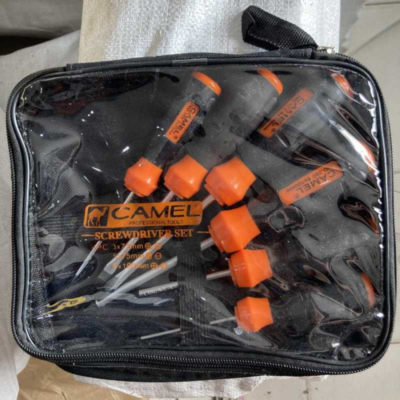 Promo Obeng 6 Pcs/Set Camel Screwdriver Set Obeng Plus Minus Diskon 23% ...