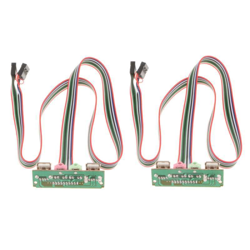 Jual 2x Pc Computer Case Front Panel Usb Audio Port Mic Earphone Cable ...