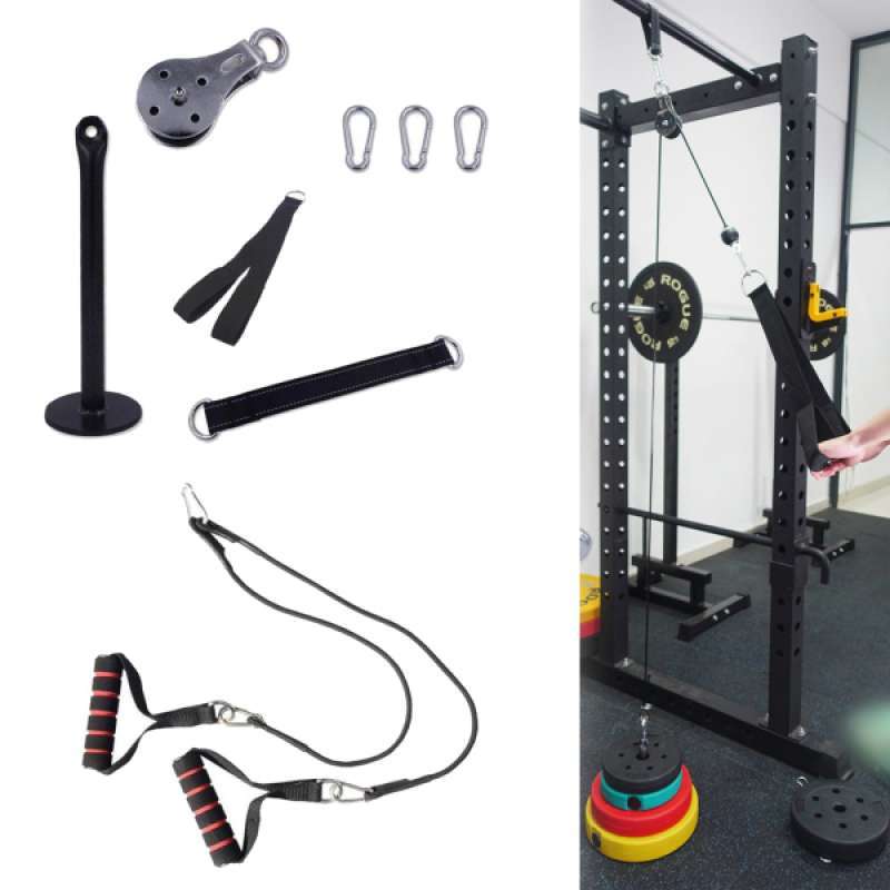 Promo Fitness Pulley Cable Machine Attachment LAT Build Fitting Arm ...