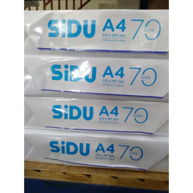 Jual (100 lbr) Kertas HVS SiDU ukuran A4 (210 x 297 mm) 70 Gsm di ...