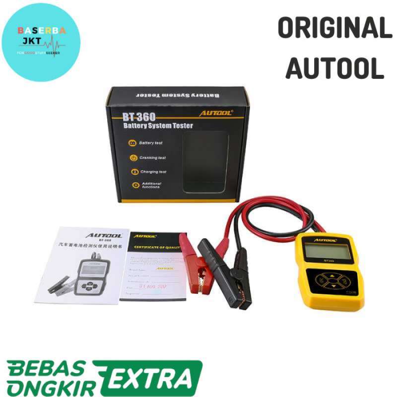 Promo AUTOOL Tester Baterai Aki Mobil Motor 12V 2000CCA Diskon 27% di ...