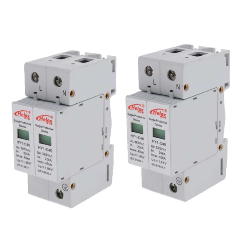 Jual 2x Ac 220v 20ka-40ka 2p Spd Home Surge Protector Devices Lightning Arrester Di Seller Homyl ...
