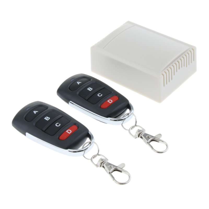 Promo 4 Channel Remote Control Switch Relay Receiver and 2 Transmitters ...