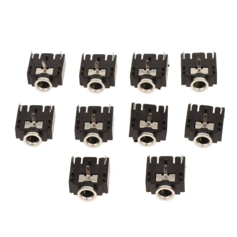 Promo 10x 3-Pin Stereo Socket Audio Connector 3.5mm Female Interface ...