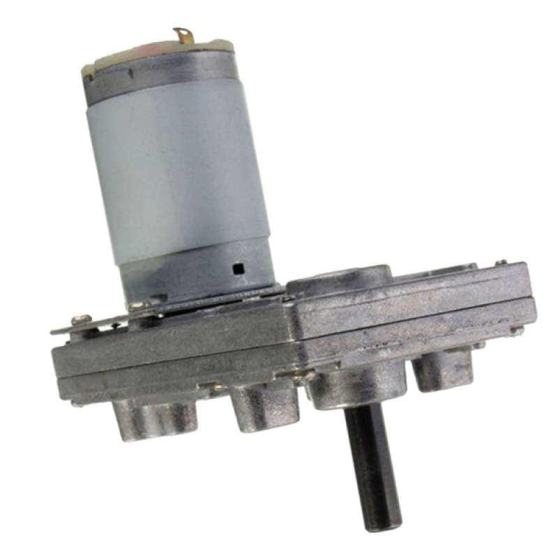 Jual Geared Motor Dc 12v-24v 10-20-40-80 Rpm Low Noise Worm Gear Box ...