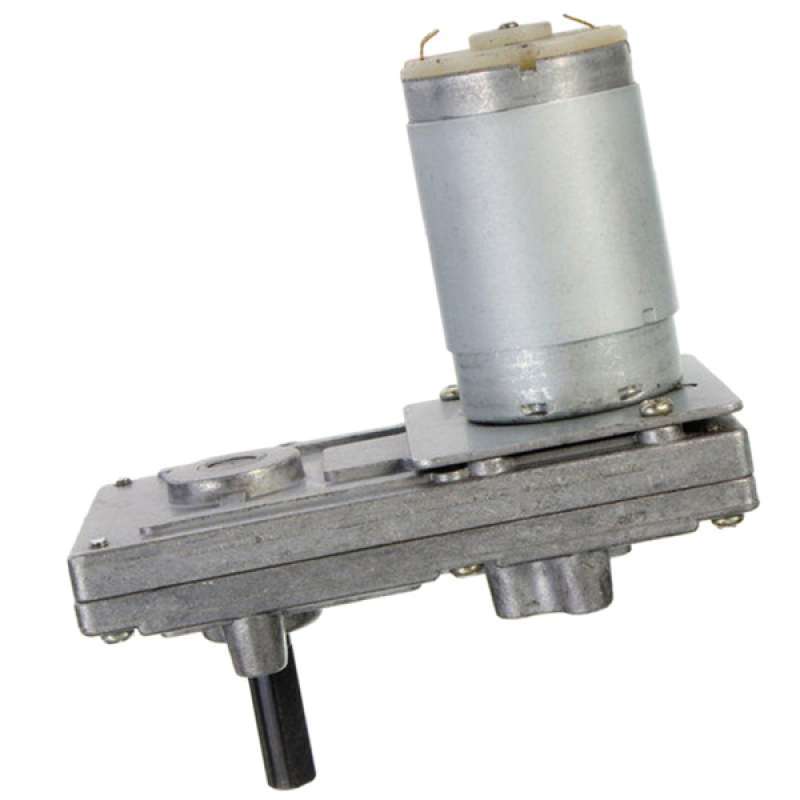 Jual Geared Motor Dc 12v-24v 10-20-40-80 Rpm Low Noise Worm Gear Box ...