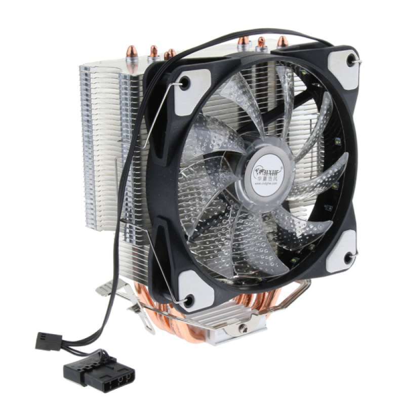 Jual Computer Cpu Cooler Fan Heatsink With 4 Heat Pipe 12cm Cooling For ...