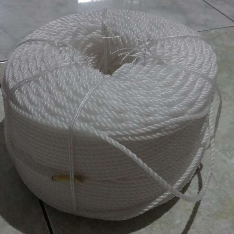 Promo Tali Tambang Putih Tali Tambang Nilon Pe 5mm 1roll -+220m Diskon ...