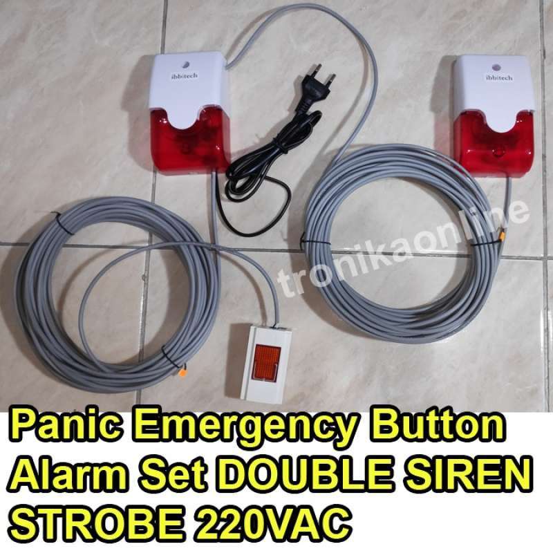 Jual Double Siren Panic Emergency Button Alarm Set Panik Siap Pakai ...