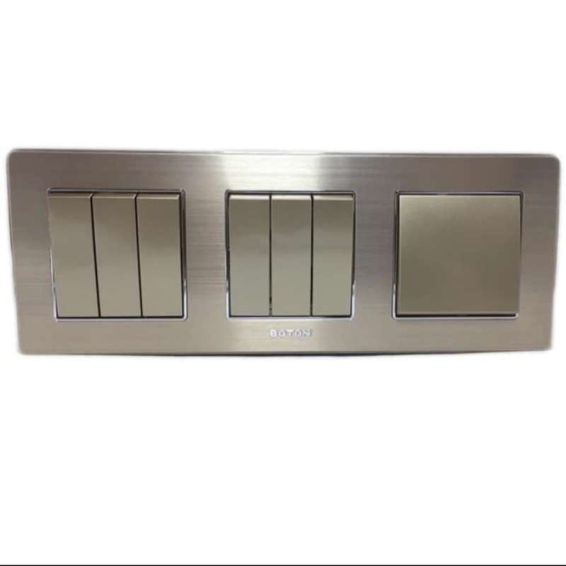 Promo Saklar 3 Gang Tunggal Engkel + Triple + Triple Boton K2 Gold ...