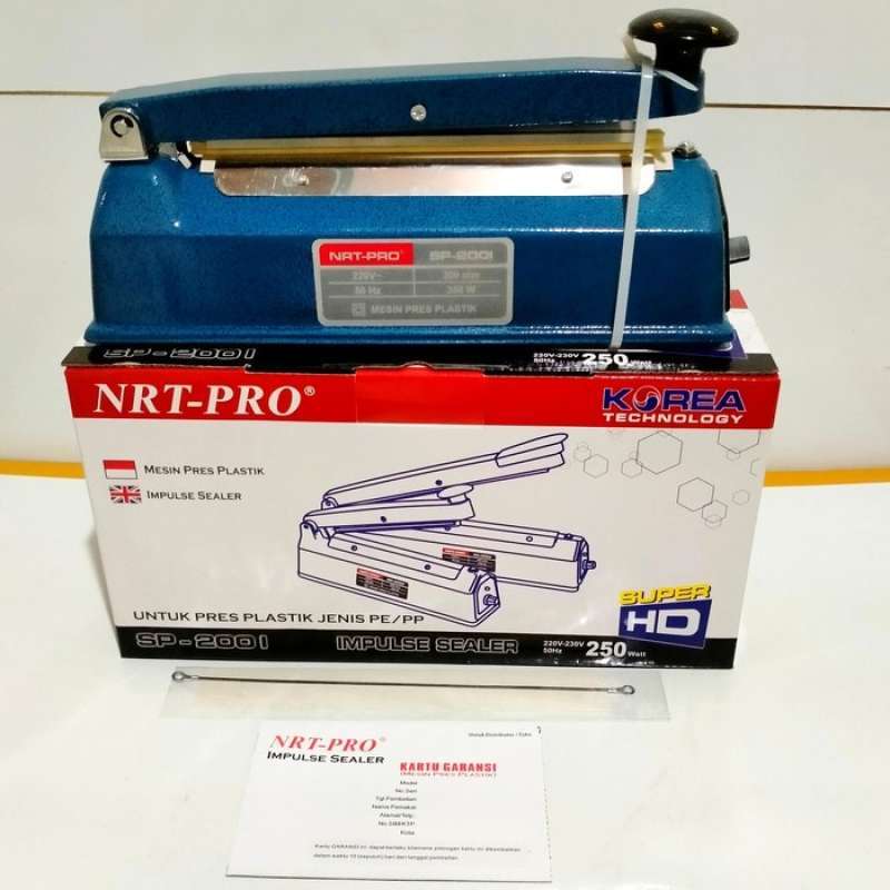 Promo Nrt Pro Impluse Sealer 200I / Mesin Pres Plastik 20Cm Body Besi ...