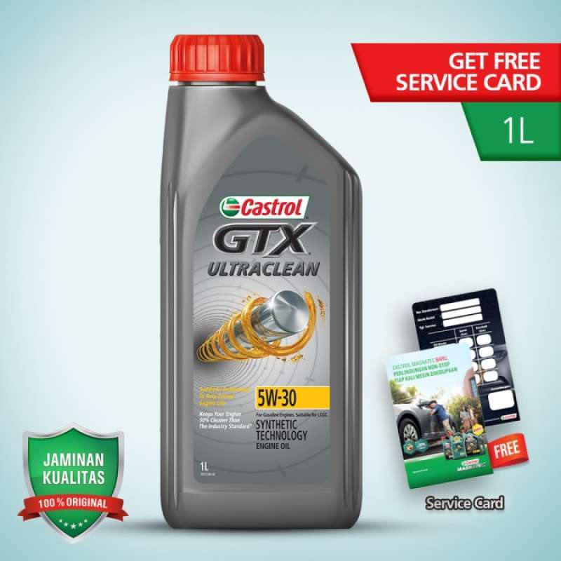 Promo Oli Mesin Mobil Castrol Gtx 5W-30 Ultra Clean Kemasan 1L Diskon ...