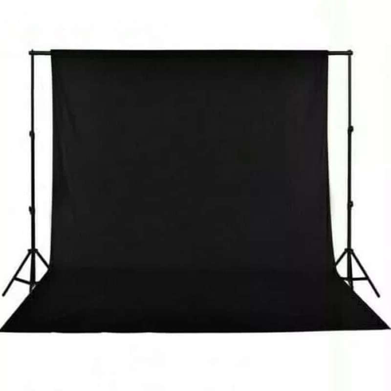 Promo BACKGROUND FOTO /LAYAR POTO STUDIO WARNA HITAM POLOS UKURAN 3X6 ...