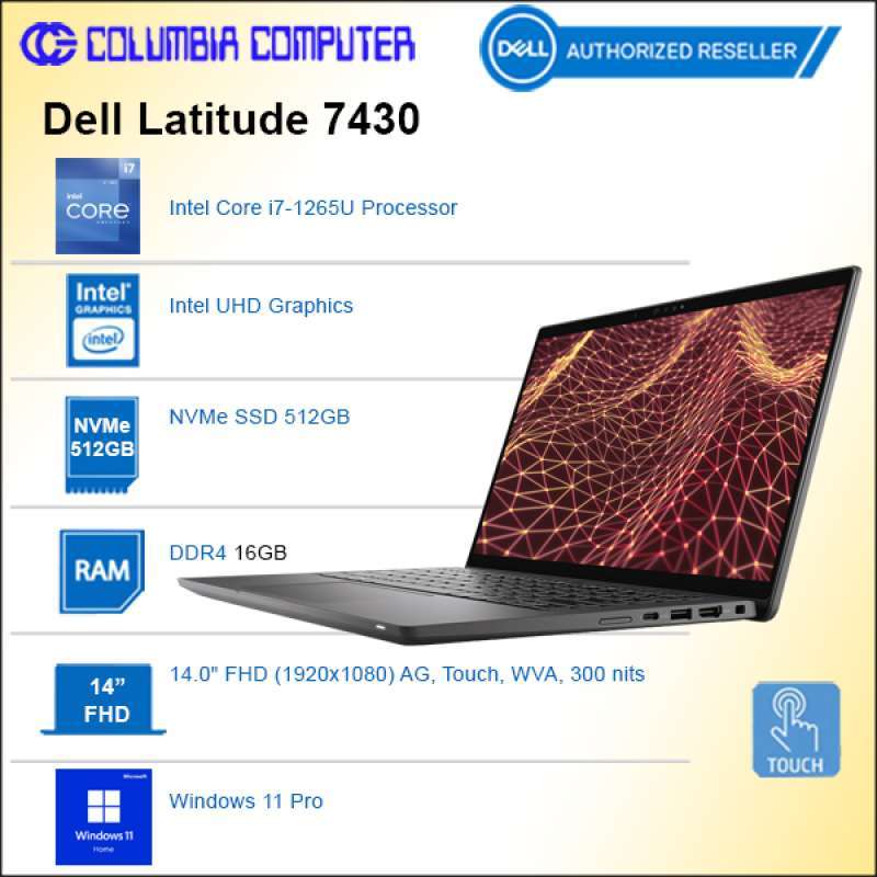 Jual Dell Latitude 7430 I7-1265u 16gb 512gb 14fhd Touch Windows 11 Pro Di Seller Cosmos Computer ...