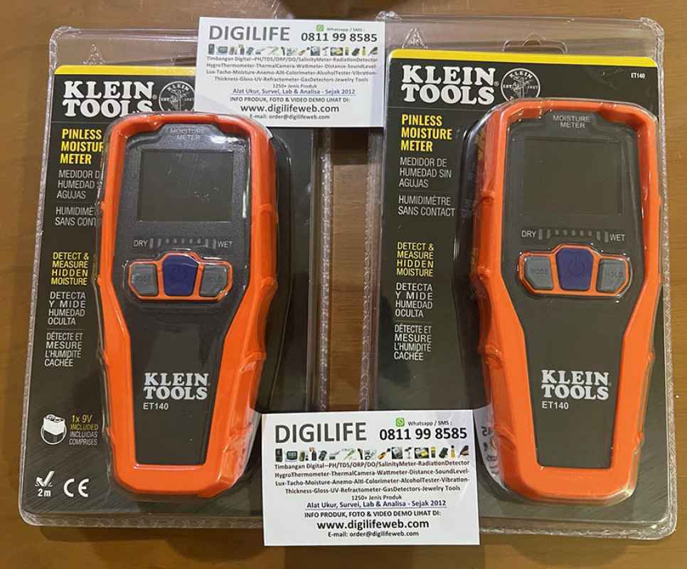 Jual Pinless Moisture Meter KLEIN TOOLS ET140 Wood Concrete MC Tester ...