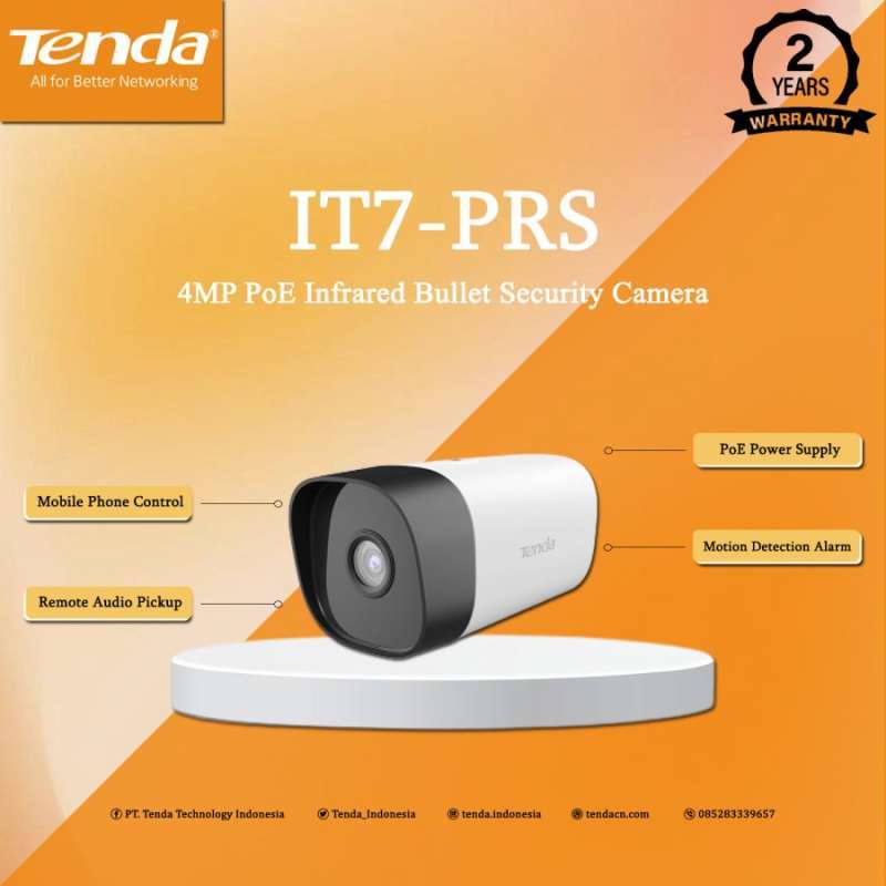 Jual Tenda It7-prs 4mp Poe Infrared Bullet Security Camera Cctv Di ...