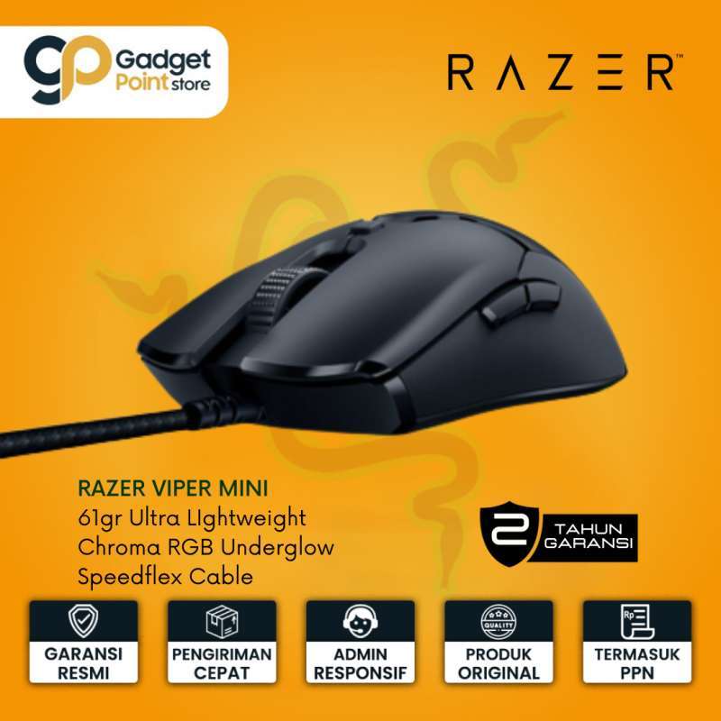 Jual Razer Viper Mini Mouse Gaming Ultralight 61gr Original Chroma 8500 ...