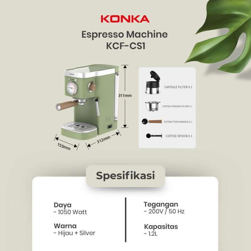 Jual Konka Espresso Or Capsule Coffee Machine | Mesin Kopi 2 In 1 - Kcf ...