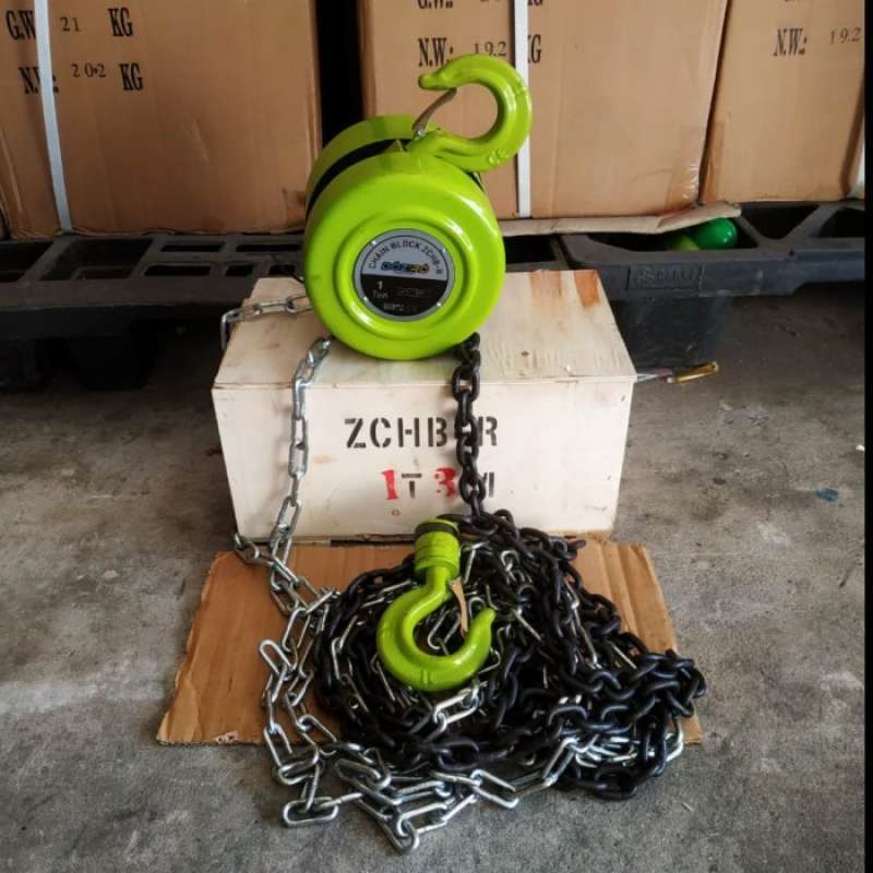 Jual Takle Chain Block 1t X 3m Chainblock Hoist 1 Ton 3 Meter Katrol Di ...