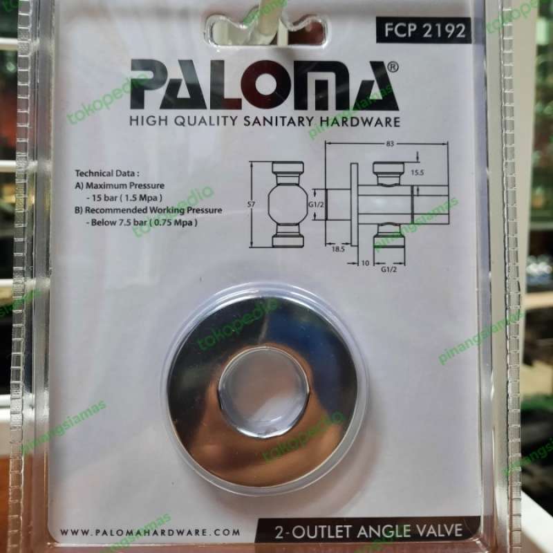 Promo Stop Kran Cabang Kloset Jet Shower Washtafel Paloma Fcp 2192 ...