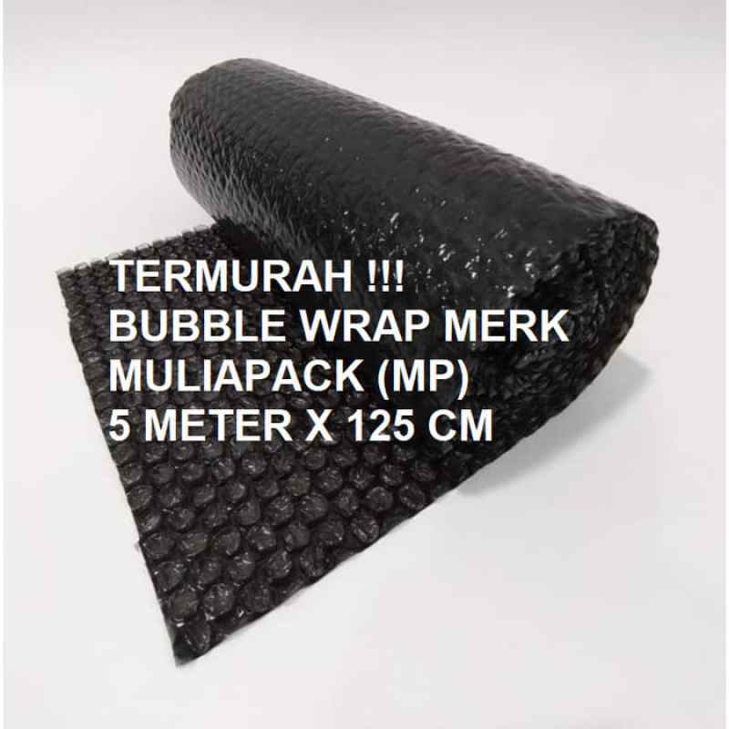 Promo BUBBLE WRAP BUBBLE PACK MP MULIAPACK HITAM PEKAT 5 METER X 125CM ...