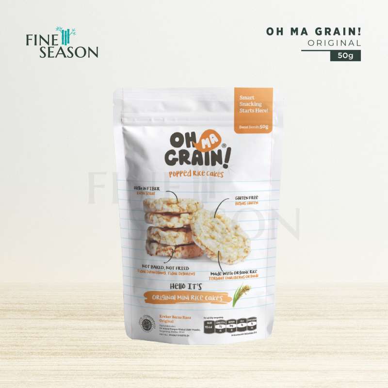 Jual Oh Ma Grain! Popped Rice Crackers Original 50 gr - Kerupuk Beras ...
