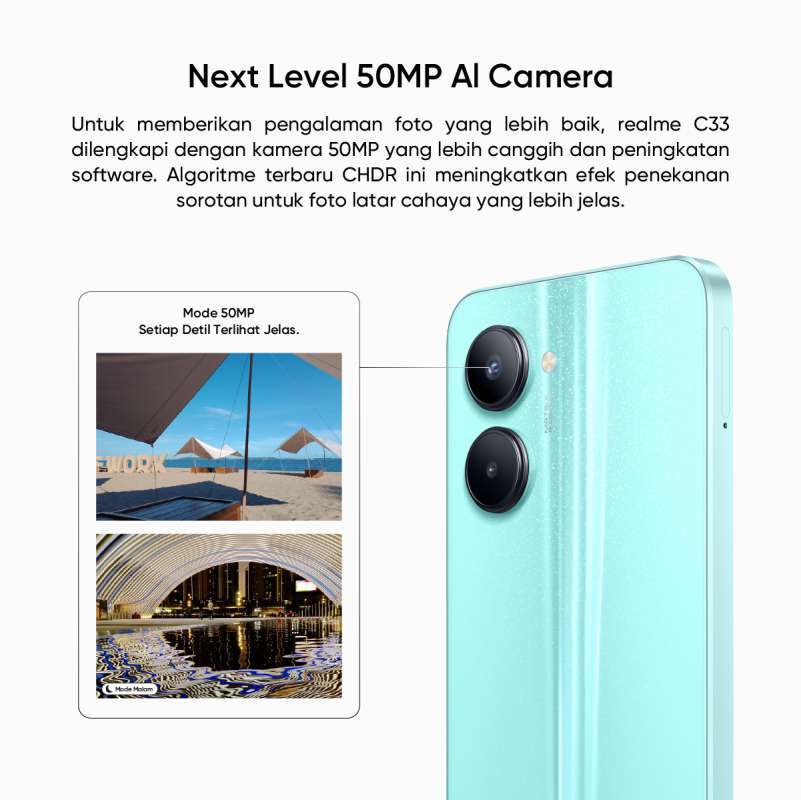Jual Realme C33 4gb+4gb* | 128gb (50mp Ai Camera | 8.3mm Ultra Slim ...