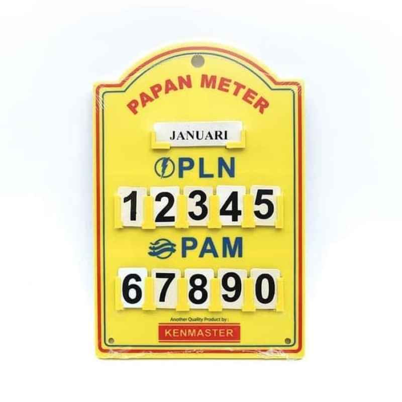 Jual PAPAN METERAN PLN PAM Listrik Air Meteran Kenmaster - Kuning di ...