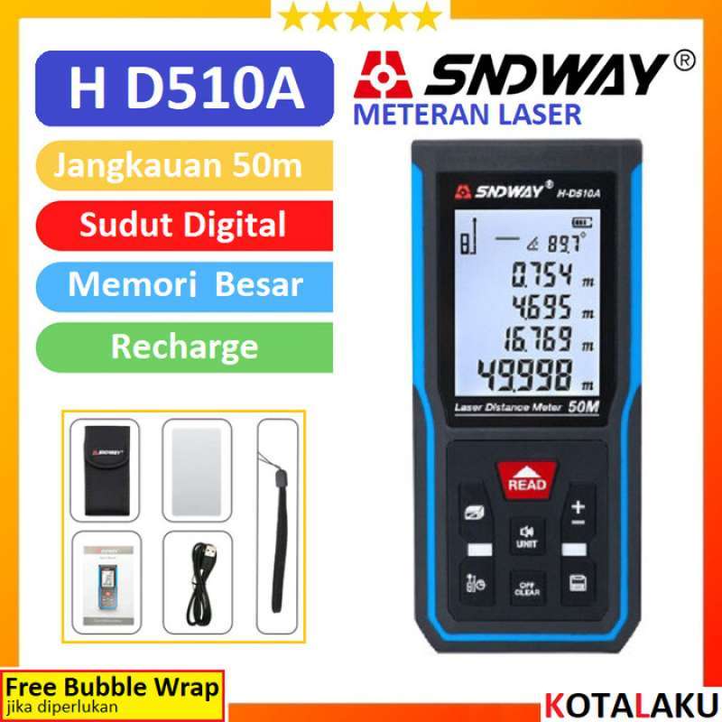 Promo Alat Ukur Jarak Meteran Laser Sndway SW H D510A D710A D100A D120A ...