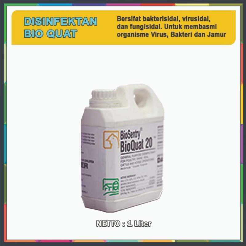 Promo Bio Quat-20 (desinfektan 1l) Diskon 7% Di Seller Fleurr Shop ...