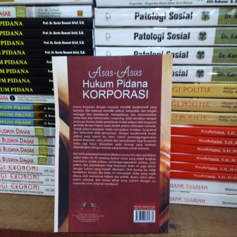 Jual buku asas-asas Hukum pidana Korporasi di Seller Toko Buku Marwah ...