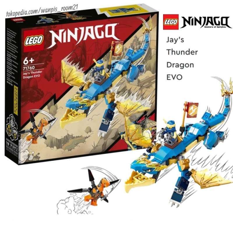 Jual Lego 71760 Ninjago Jay's Thunder Dragon Evo - Lego Ninjago Di ...
