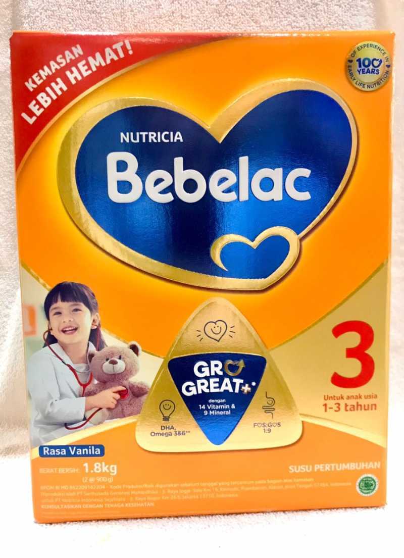 Jual Bebelac 1+ (1-3 Tahun) Nutri Great Plus Vanila, 1800gr Di Seller ...