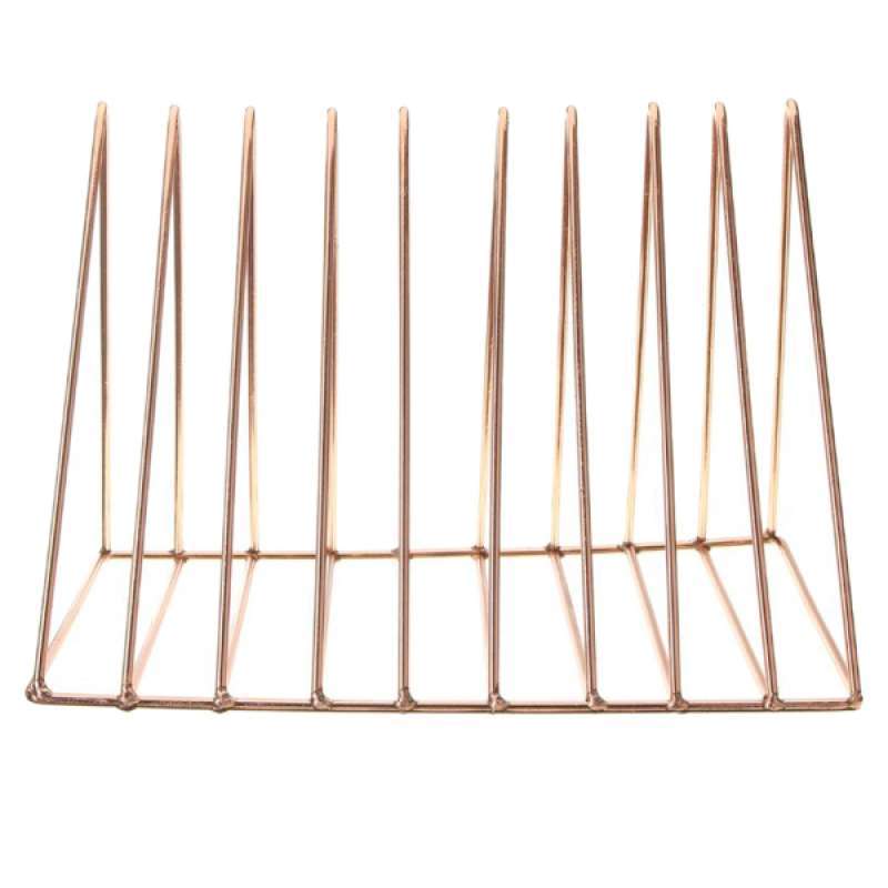 Jual Triangle Desktop Organizer Iron Art Storage Rack Bookshelf Bookend ...