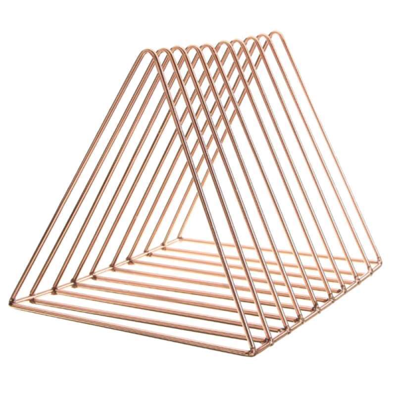 Jual Triangle Desktop Organizer Iron Art Storage Rack Bookshelf Bookend ...