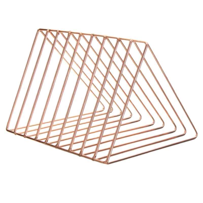 Jual Triangle Desktop Organizer Iron Art Storage Rack Bookshelf Bookend ...