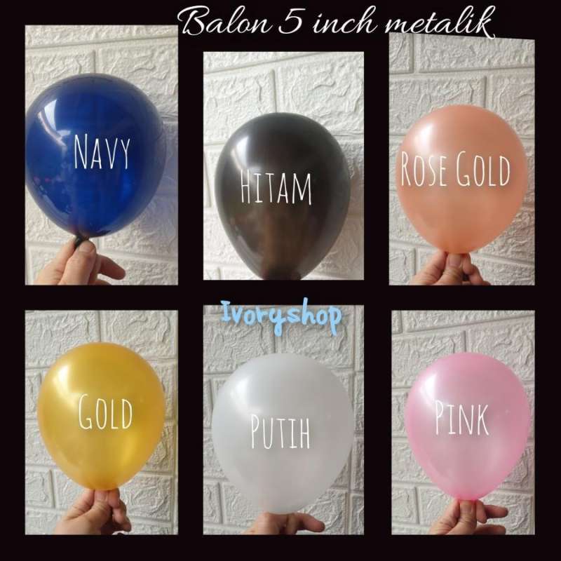 Jual Balon Latex 5 Inch / Balon Mini / Balon 5 / Balon 5 Inch Merk ...
