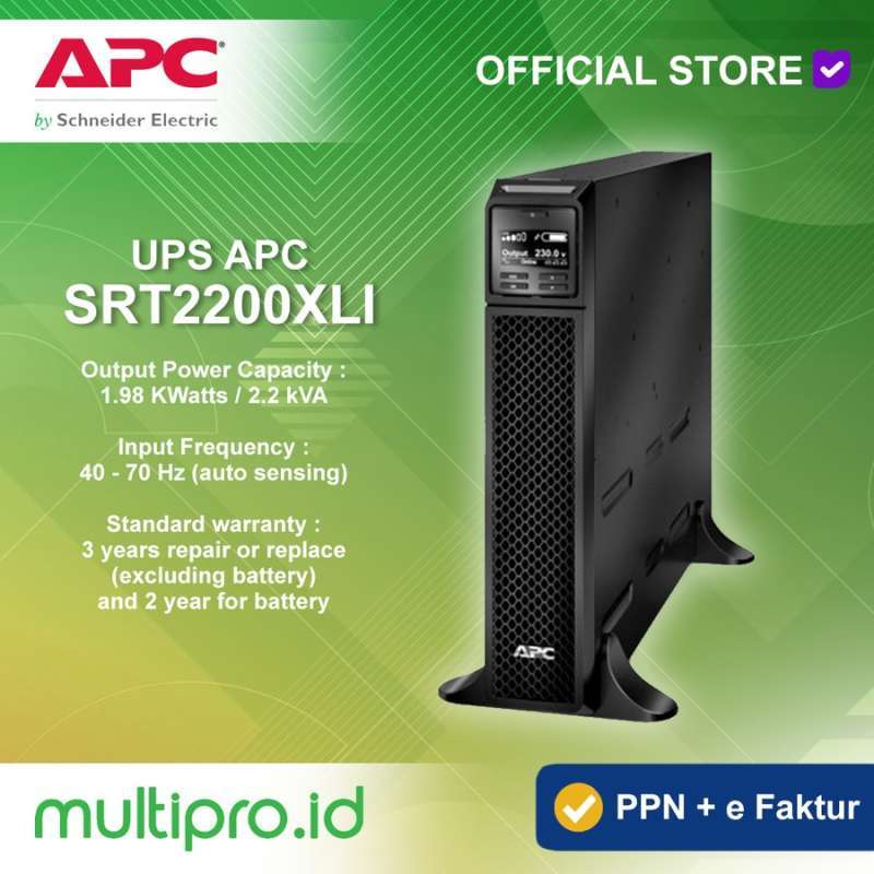 Jual UPS APC SRT2200XLI 2200VA 230V UPS Online di Seller MULTIPRO.ID ...