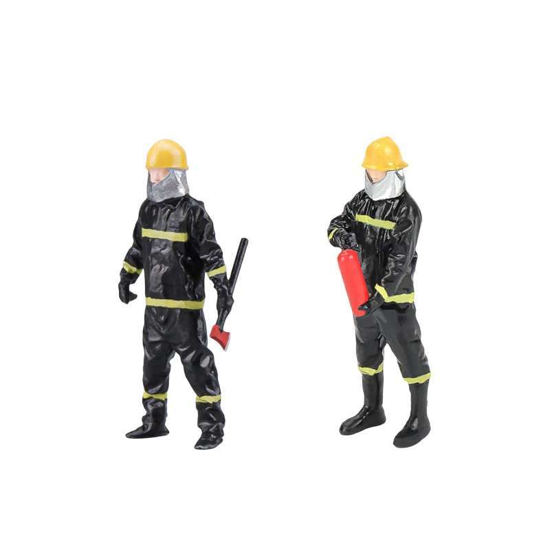 Jual 2pcs 1/32 Models People Figures Firefighter Figures For Diy Scene ...