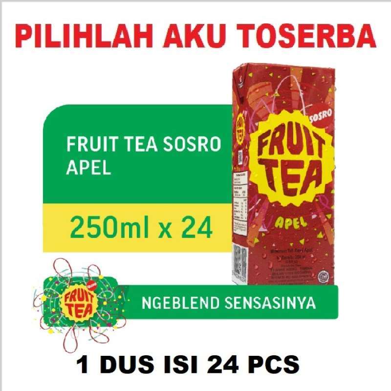 Promo Fruit Tea Sosro APEL Kotak 250 ml - ( HARGA 1 DUS ISI 24 pcs ...