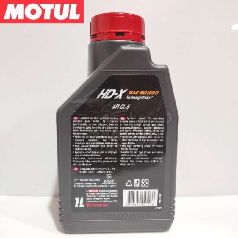 Jual Motul Hd-x 80w90 1l/oli Gardan/mobil/gear Box/motor/100% Original ...