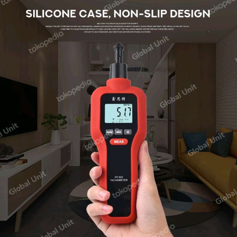 Jual Ht-522 2in1 Digital Tachometer Photoelectric Contact Speed Tester ...